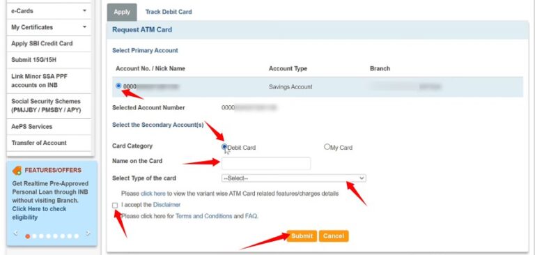 मोबाईल से एसबीआई एटीएम कार्ड अप्लाई कैसे करें। SBI ATM Card Apply Online